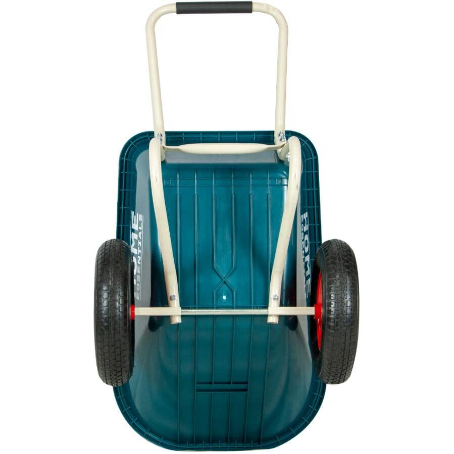 HOME ESSENTIALS 5 Cu. Ft Poly Tray Wheelbarrow with Dual Wheels | Home ...
