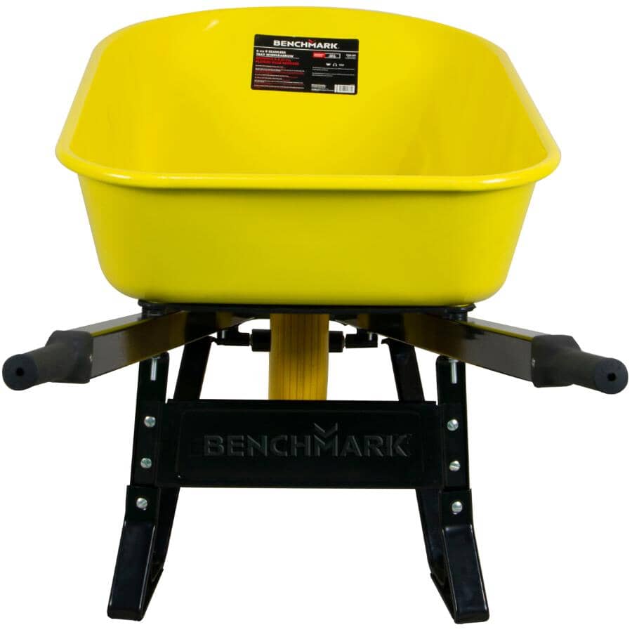 BENCHMARK 6 Cu. Ft Seamless Steel Tray Wheelbarrow | Home Hardware