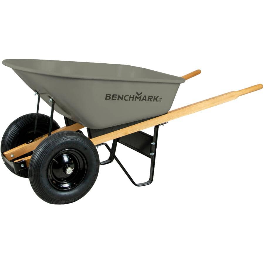 BENCHMARK 6 Cu. Ft Steel Tray Wheelbarrow with Dual Wheels | Home Hardware