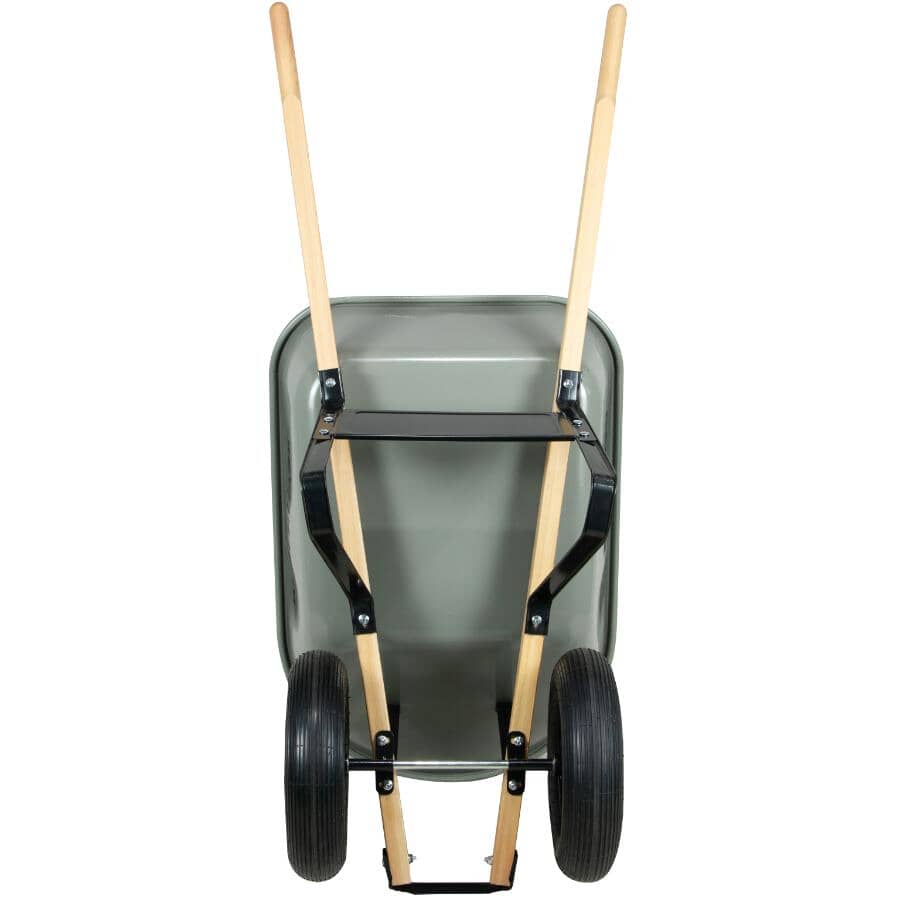 BENCHMARK 6 Cu. Ft Steel Tray Wheelbarrow with Dual Wheels | Home Hardware