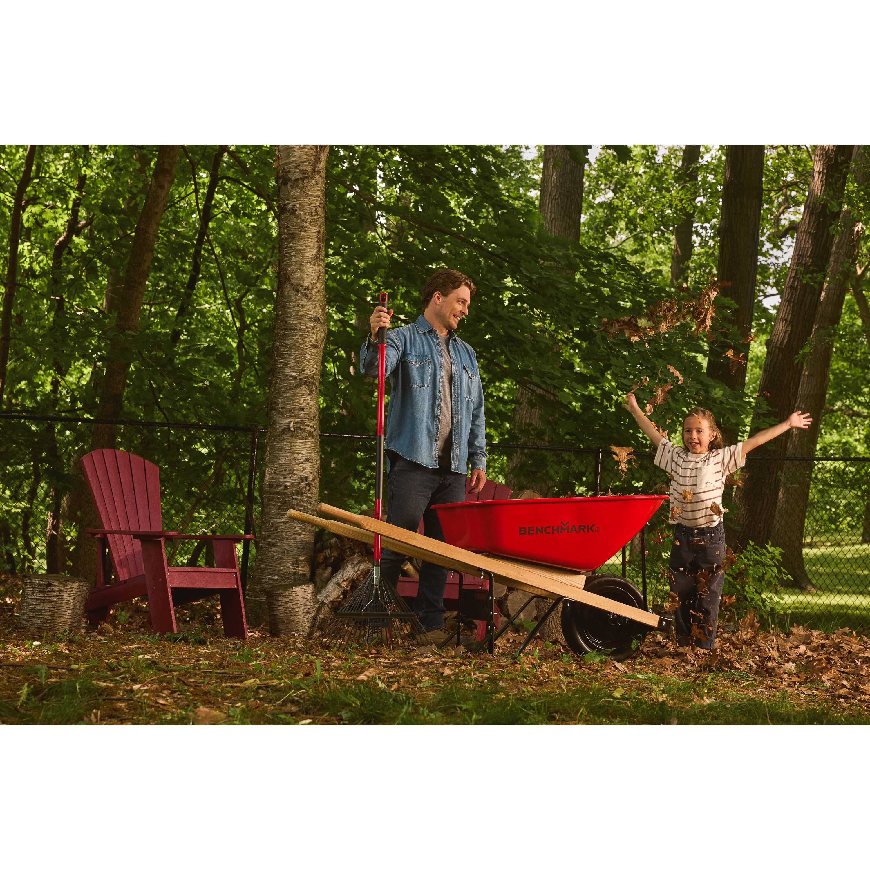 BENCHMARK 6 Cu. Ft Contractor Steel Tray Wheelbarrow | Home Hardware
