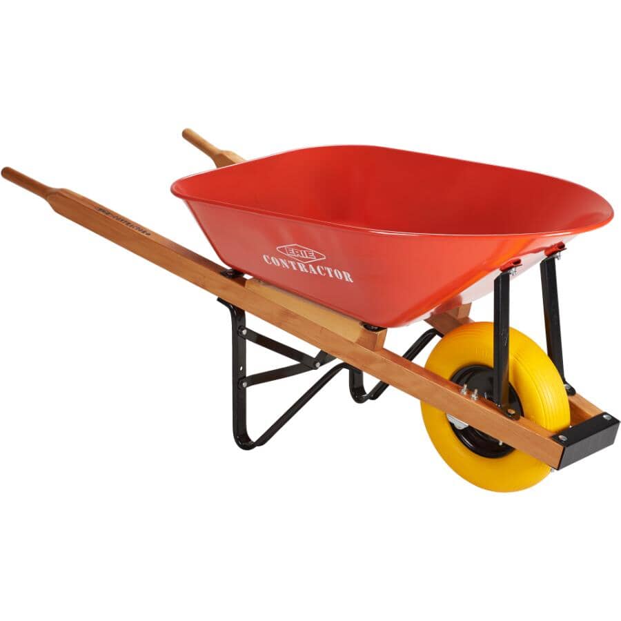 ERIE 6 Cu. Ft Steel Tray Wheelbarrow, with Flat Free Tire | Home Hardware