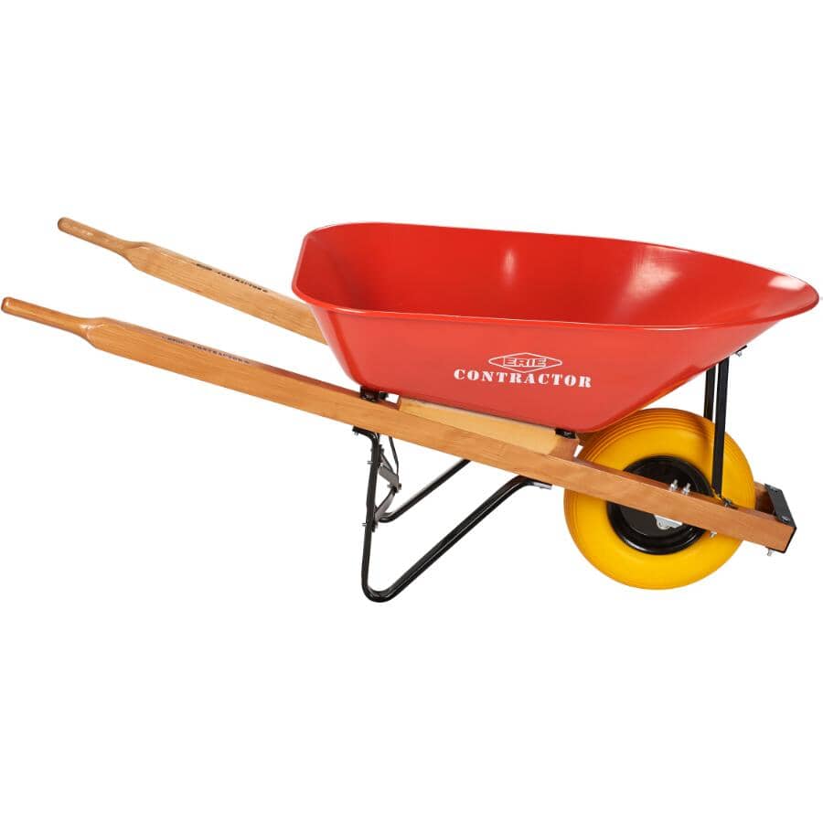 ERIE 6 Cu. Ft Steel Tray Wheelbarrow, with Flat Free Tire | Home Hardware