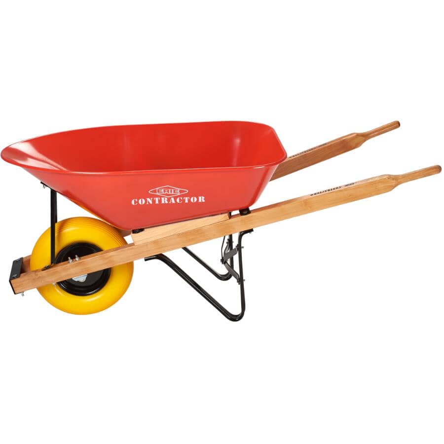 ERIE 6 Cu. Ft Steel Tray Wheelbarrow, with Flat Free Tire | Home Hardware