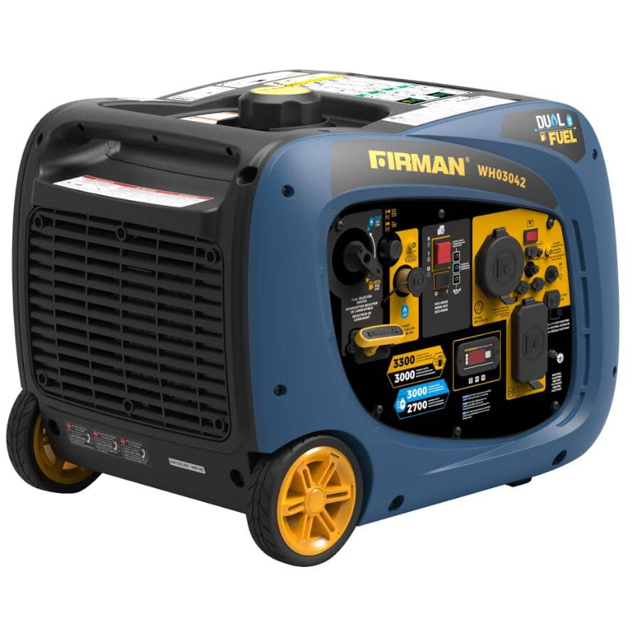 FIRMAN 3300/3000 Watt Dual Fuel Inverter Electric Start Portable ...