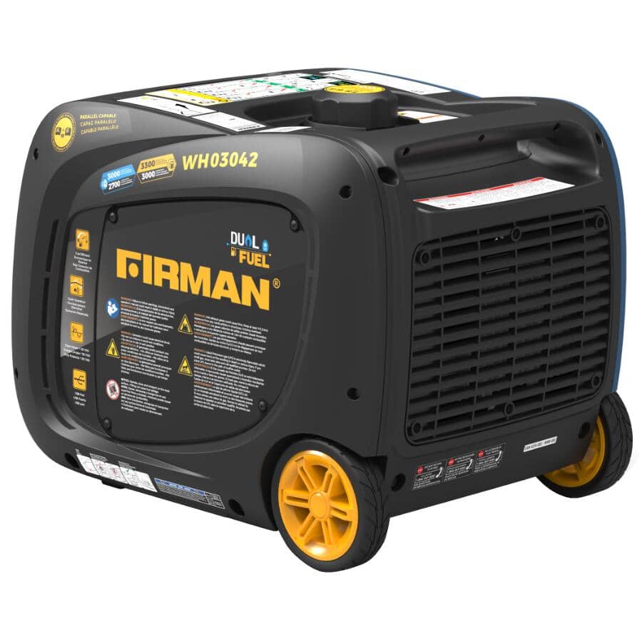 FIRMAN 3300/3000W Dual Fuel Inverter Electric Start Portable Generator ...