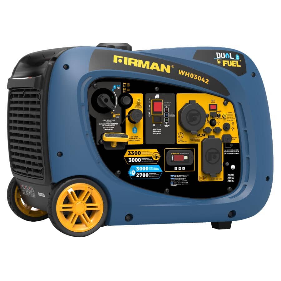 FIRMAN 3300/3000W Dual Fuel Inverter Electric Start Portable Generator ...