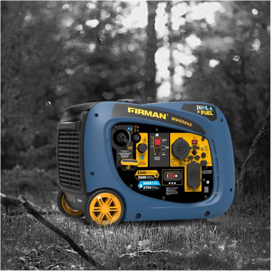 FIRMAN 3300/3000W Dual Fuel Inverter Electric Start Portable Generator ...