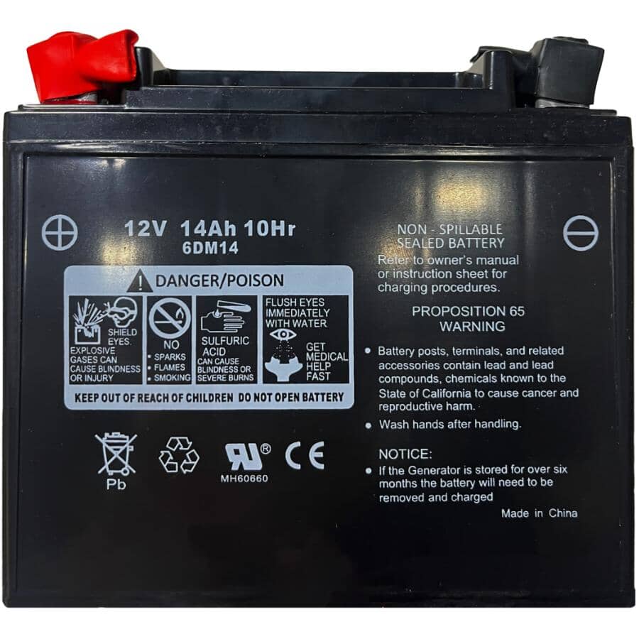 BENCHMARK Certified 14 Ah Replacement Battery for Generator | Home Hardware