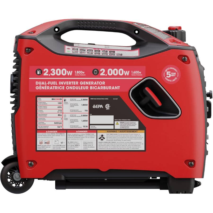 BENCHMARK Dual Fuel Quiet Inverter Generator | Home Hardware