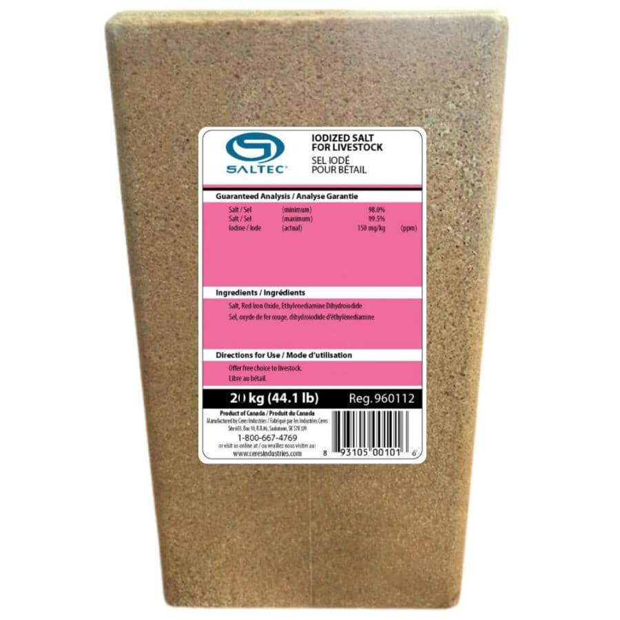 SALTEC Iodized Salt Block - Red, 2 kg | Home Hardware