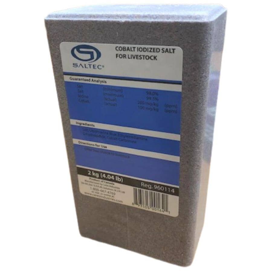 SALTEC Iodized Salt Block - Cobalt, 2 kg | Home Hardware