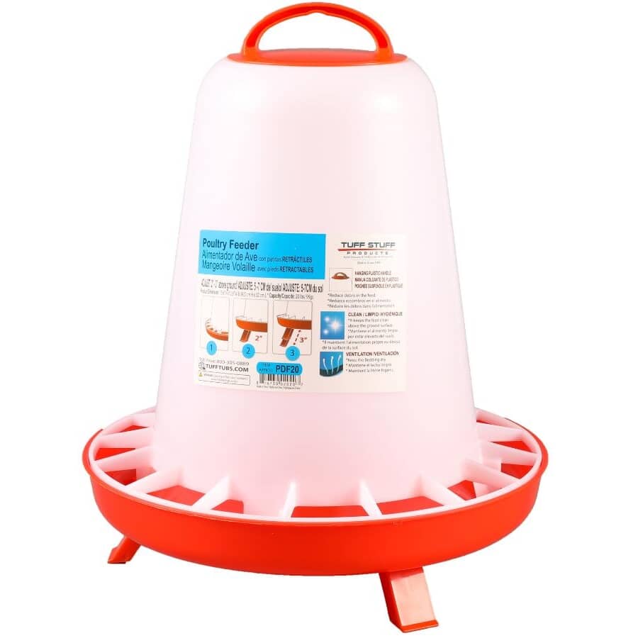 TUFF STUFF PRODUCTS Poultry Feeder with Foldable Legs | Home Hardware