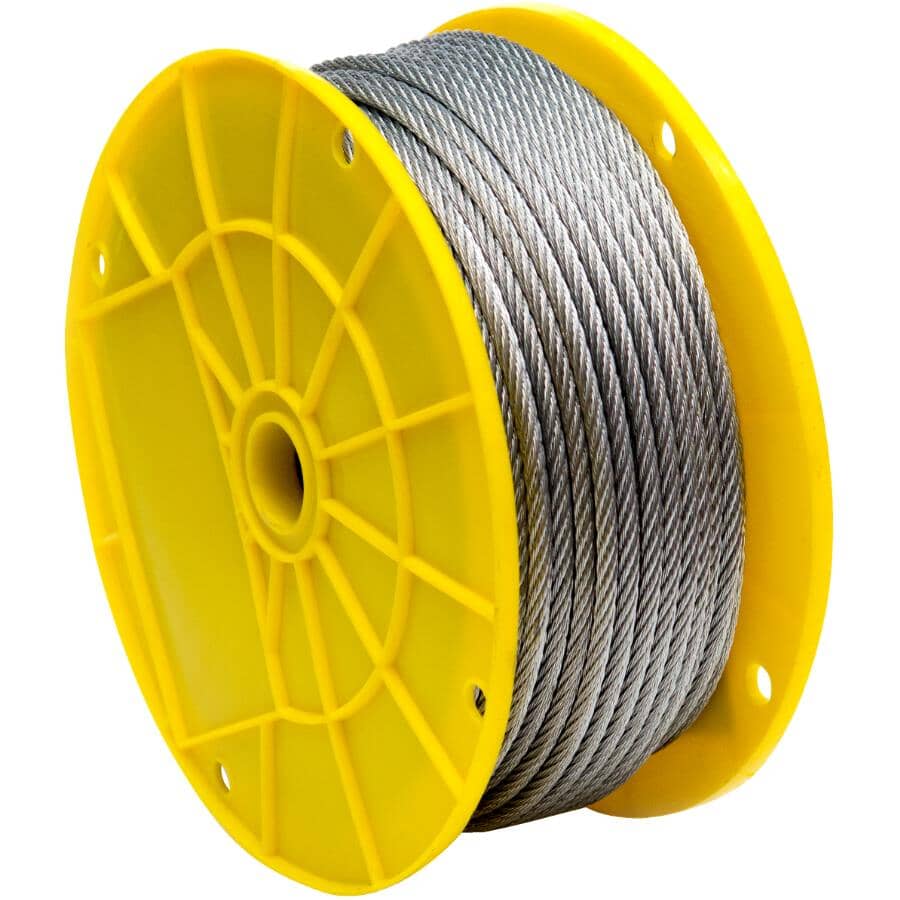 KINGCHAIN 1' x 1/4" 7 x 19 Strands Galvanized Aircraft Cable | Home ...