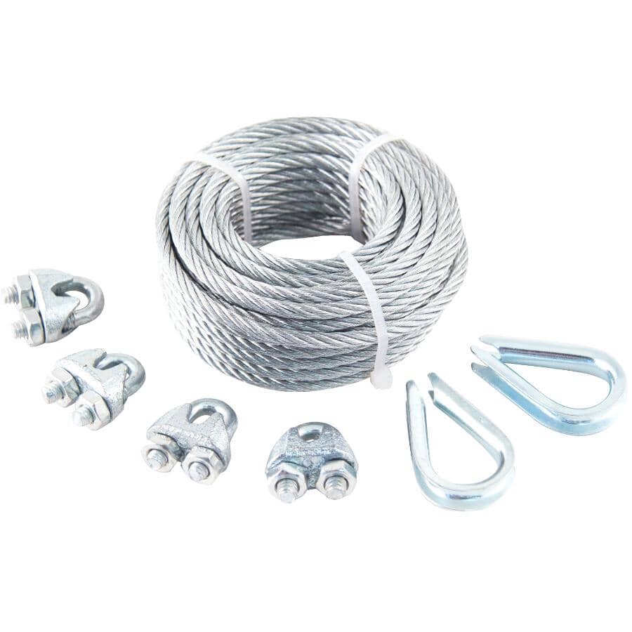 KINGCHAIN 1/8" x 50' 7 x 7 Strands Coated Aircraft Cable | Home Hardware