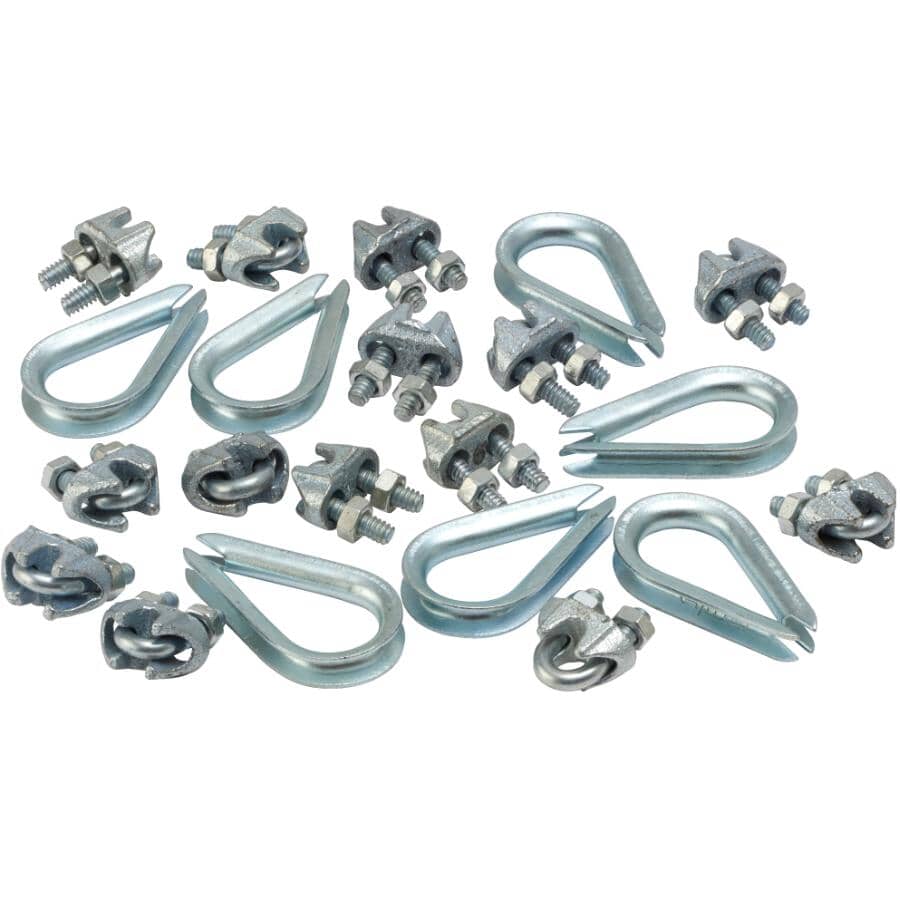 KINGCHAIN 1/8" Wire Rope Thimbles & Clips | Home Hardware