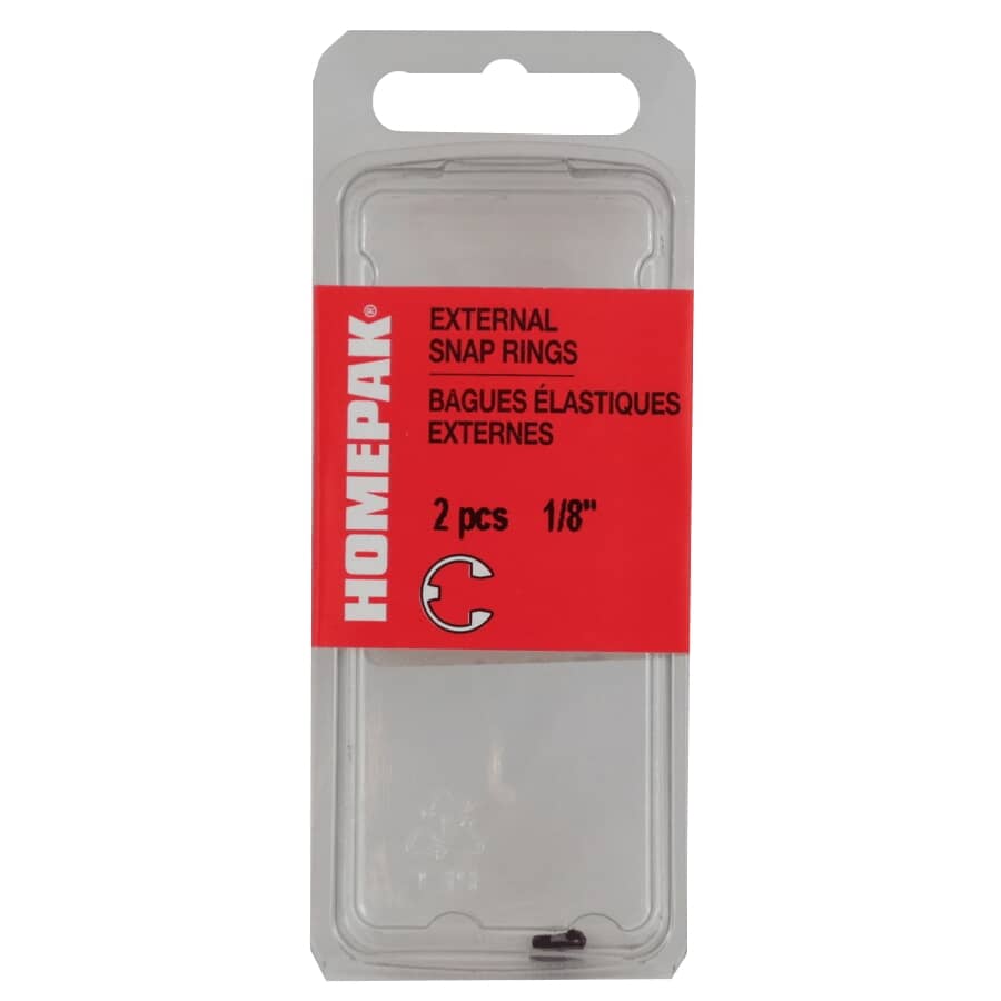HOME PAK 2 Pack 1/8" External Retaining Snap Rings | Home Hardware