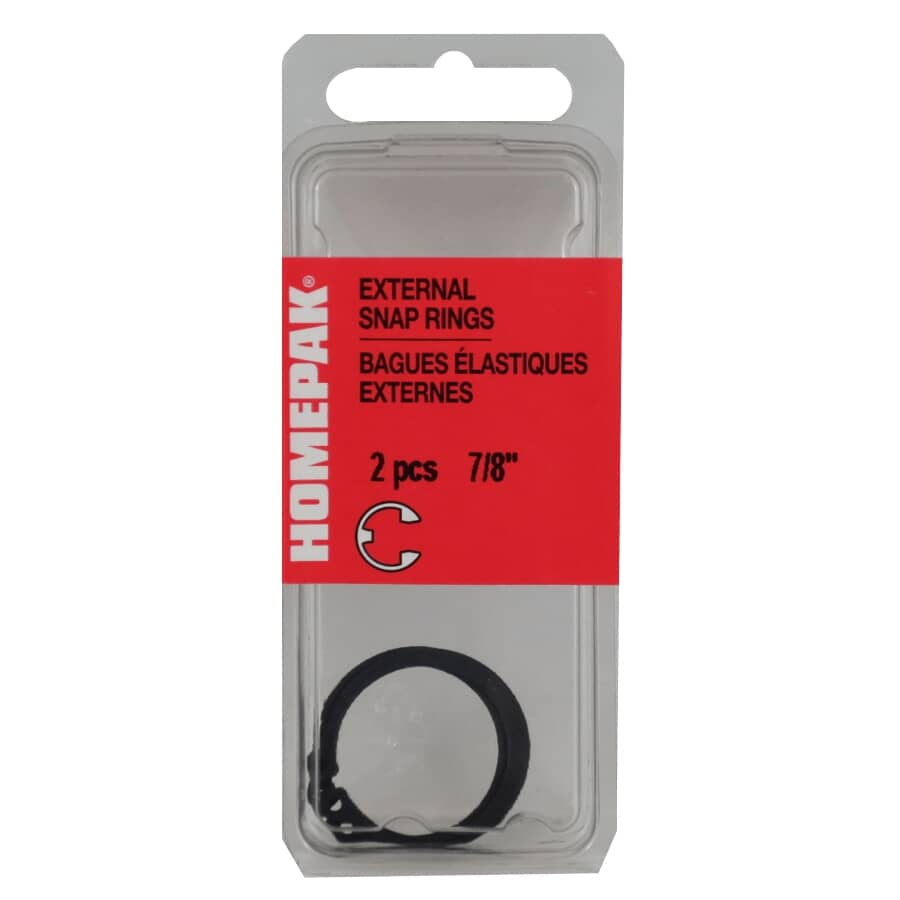 HOME PAK 2 Pack 7/8" External Retaining Snap Rings | Home Hardware