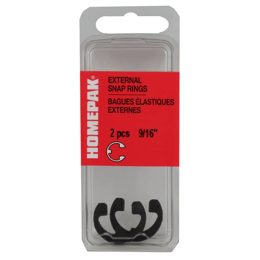 HOME PAK 2 Pack 9/16" External Retaining Snap Rings | Home Hardware