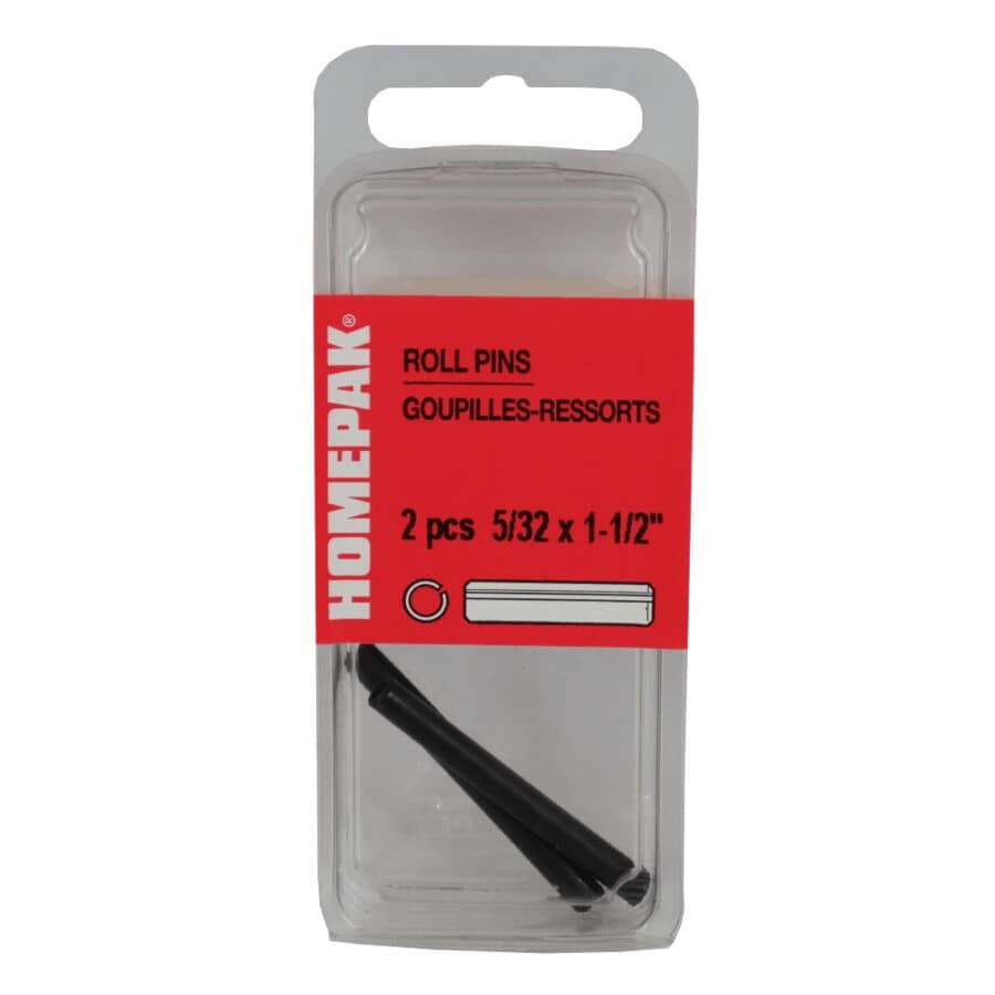 HOME PAK 2 Pack 5/32" x 1-1/2" Steel Lock Roll Pins | Home Hardware
