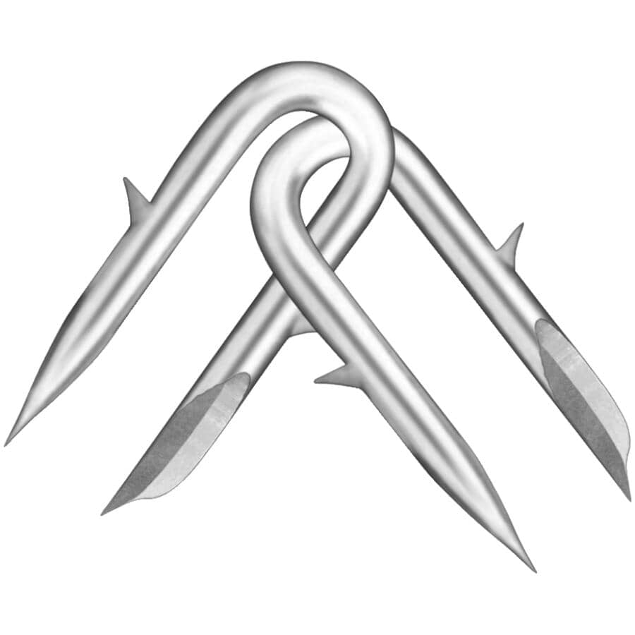 TREE ISLAND 50lbs 1-3/4" Double Barbed Galvanized Fence Staples | Home ...