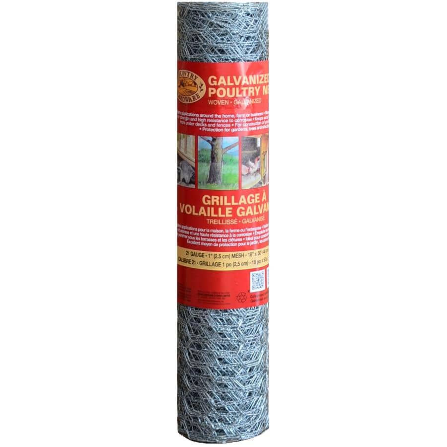 COUNTRY HARDWARE 21-Gauge Galvanized Poultry Netting | Home Hardware