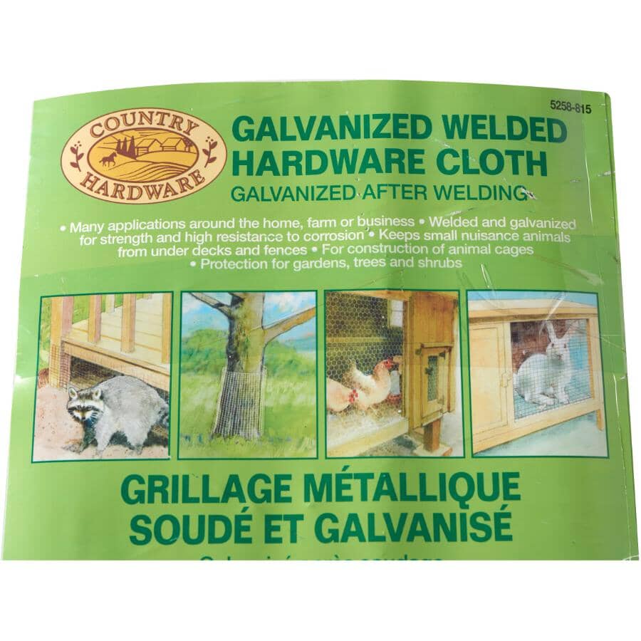 COUNTRY HARDWARE 23-Gauge Galvanized Hardware Cloth | Home Hardware