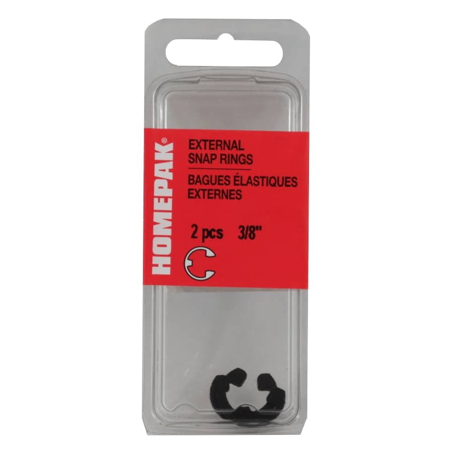 HOME PAK 2 Pack 3/8" External Retaining Snap Rings | Home Hardware