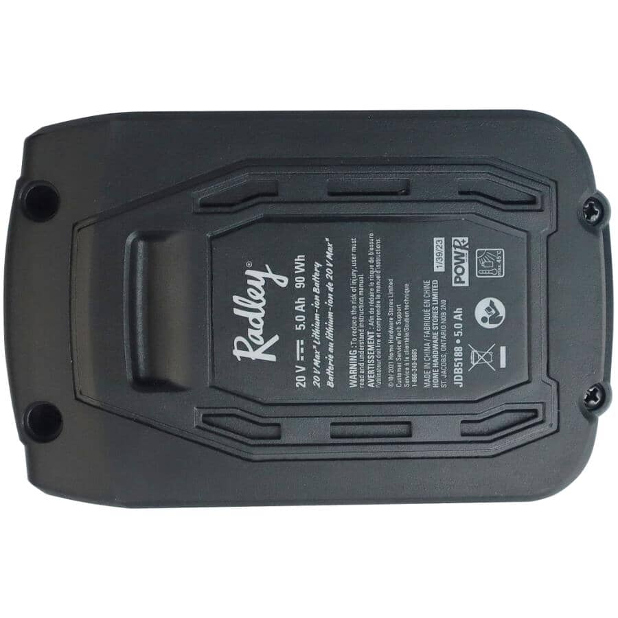 RADLEY 20V Max Lithium-Ion 5.0 Ah Battery | Home Hardware
