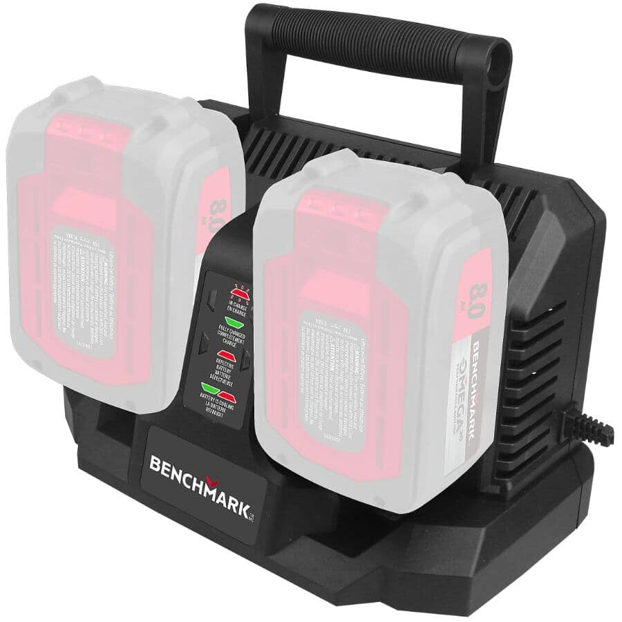 BENCHMARK Omega 20V Max Lithium-Ion 4 Amp Dual Battery Charger | Home ...
