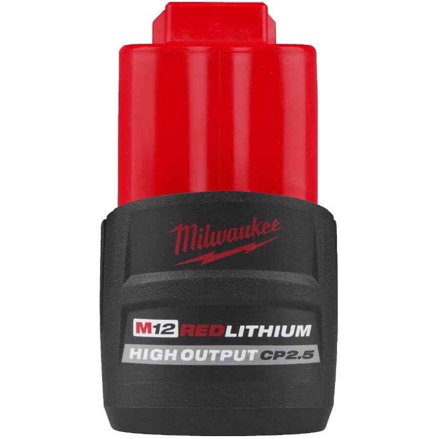 MILWAUKEE M12 12V High Output 2.5 Ah Redlithium Battery Pack | Home Hardware