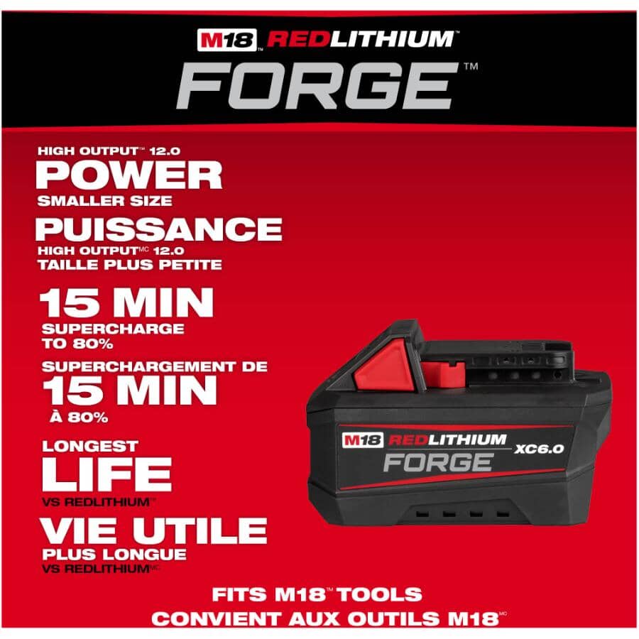 MILWAUKEE M18 18V Redlithium Forge XC 6.0 Ah Battery | Home Hardware