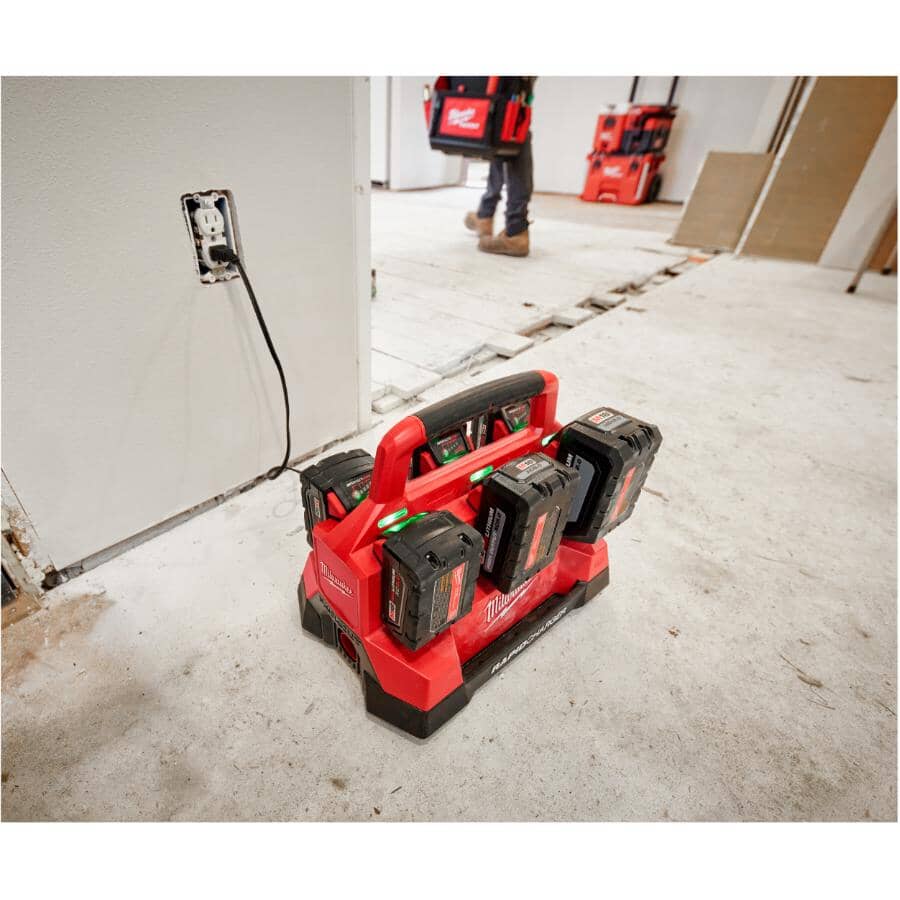 MILWAUKEE M18 Packout Six Bay Rapid Battery Charger | Home Hardware