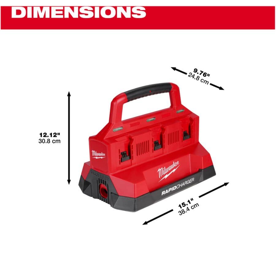 MILWAUKEE M18 Packout Six Bay Rapid Battery Charger | Home Hardware