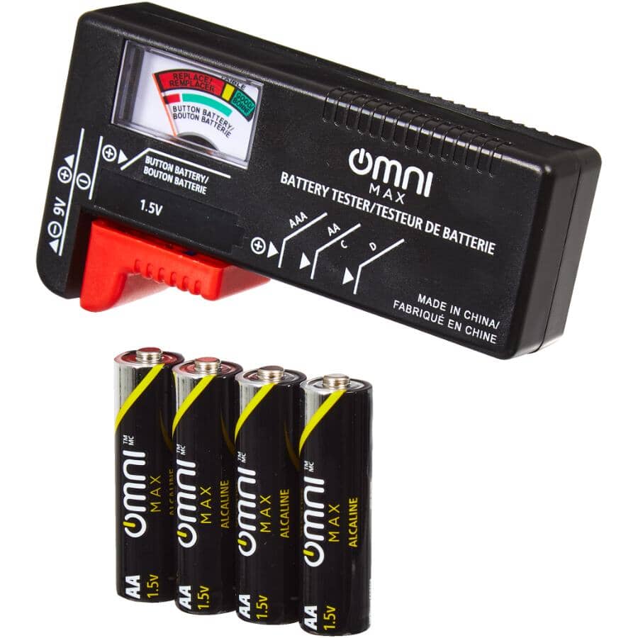 OMNIMAX 1.5V & 9V Battery Tester | Home Hardware