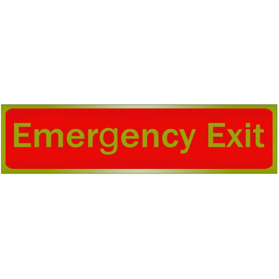 KLASSEN 2" x 8" Metal Stick On Emergency Exit Sign | Home Hardware