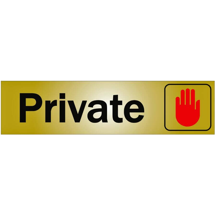 KLASSEN 2" x 8" Metal Stick On Private Sign | Home Hardware