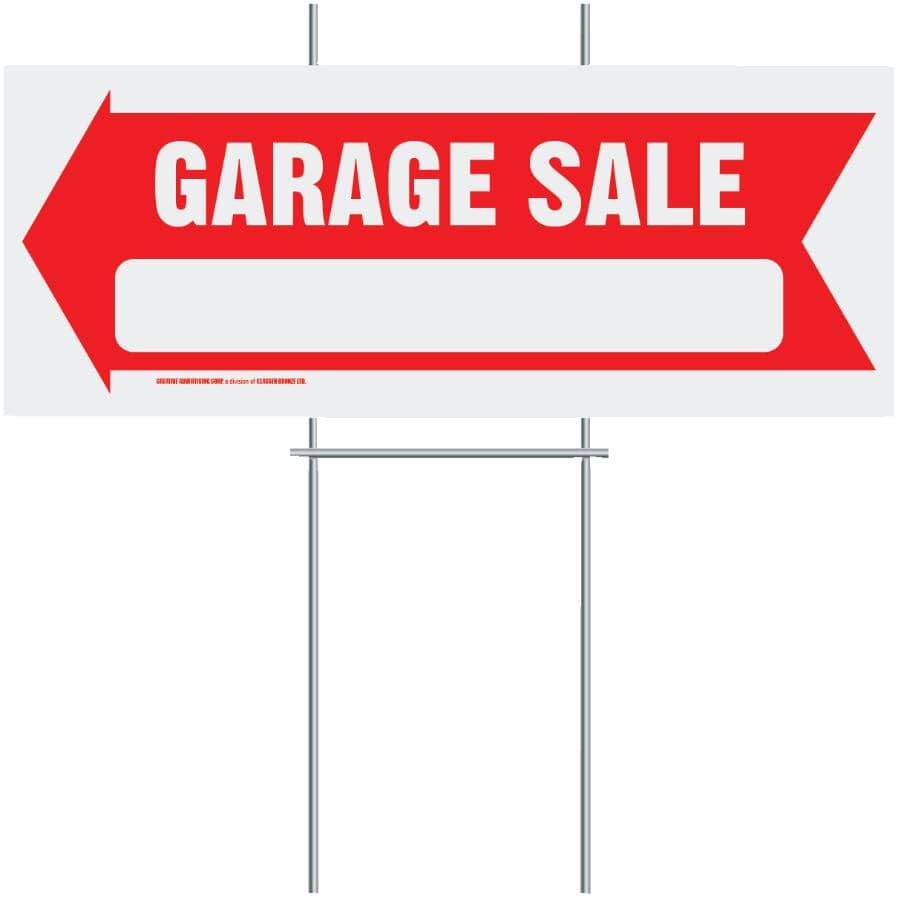 KLASSEN 9" x 24" Garage Sale Sign, with Stand | Home Hardware