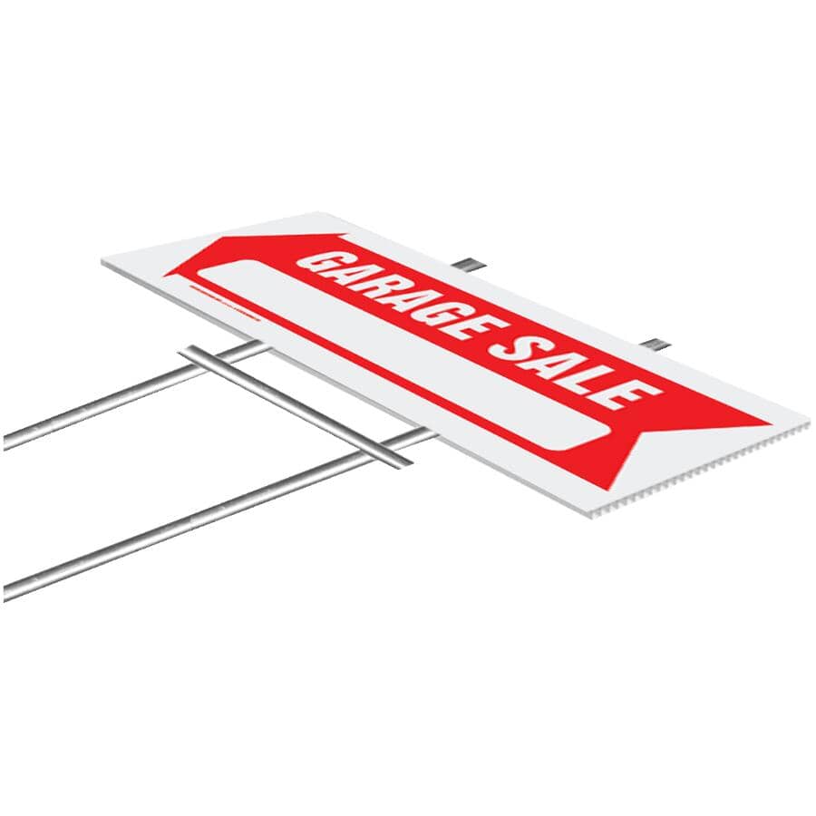KLASSEN 9" x 24" Garage Sale Sign, with Stand | Home Hardware