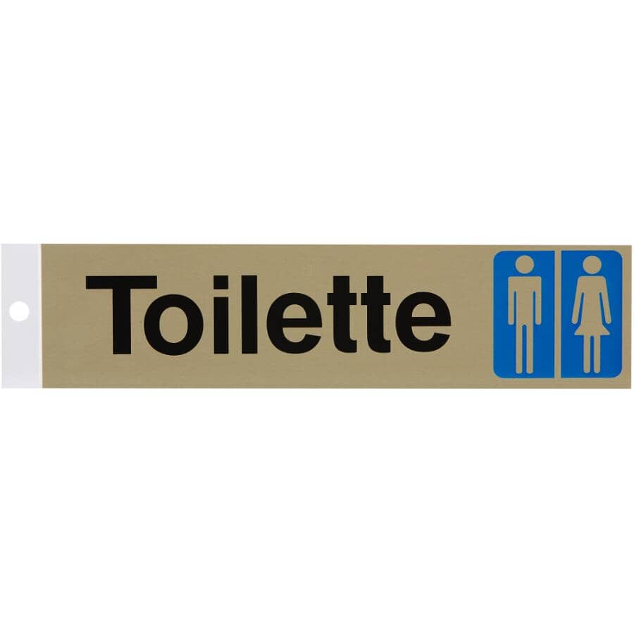 KLASSEN 2" x 8" Toilette French Adhesive Sign | Home Hardware