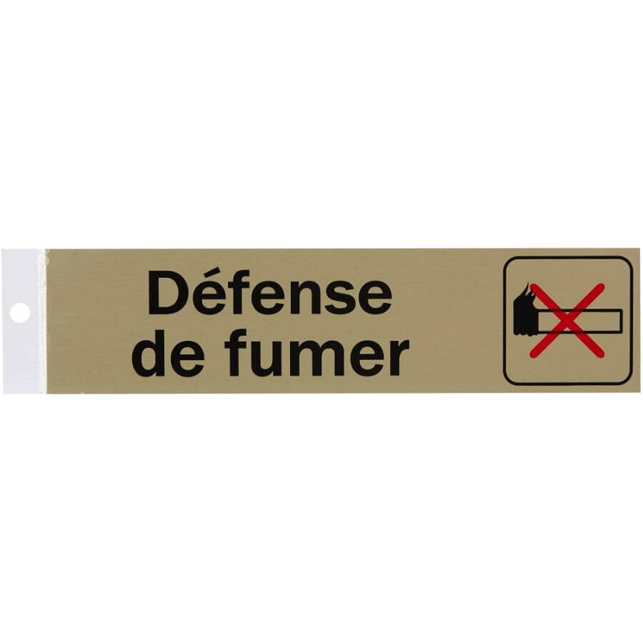 KLASSEN 2" x 8" Defense de fumer French Adhesive Sign | Home Hardware