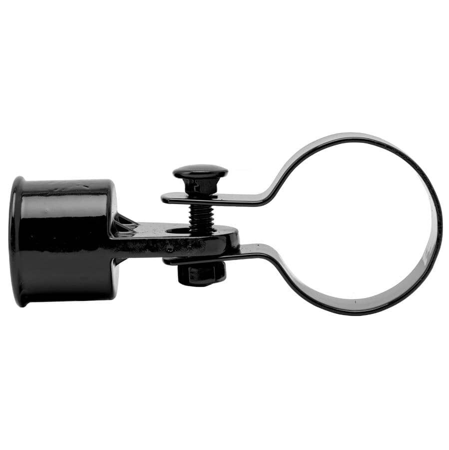 NUVO IRON 1-1/4" Black Link Rail End Assembly | Home Hardware