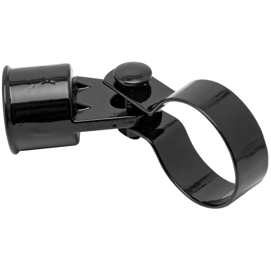 NUVO IRON 1-1/4" Black Link Rail End Assembly | Home Hardware