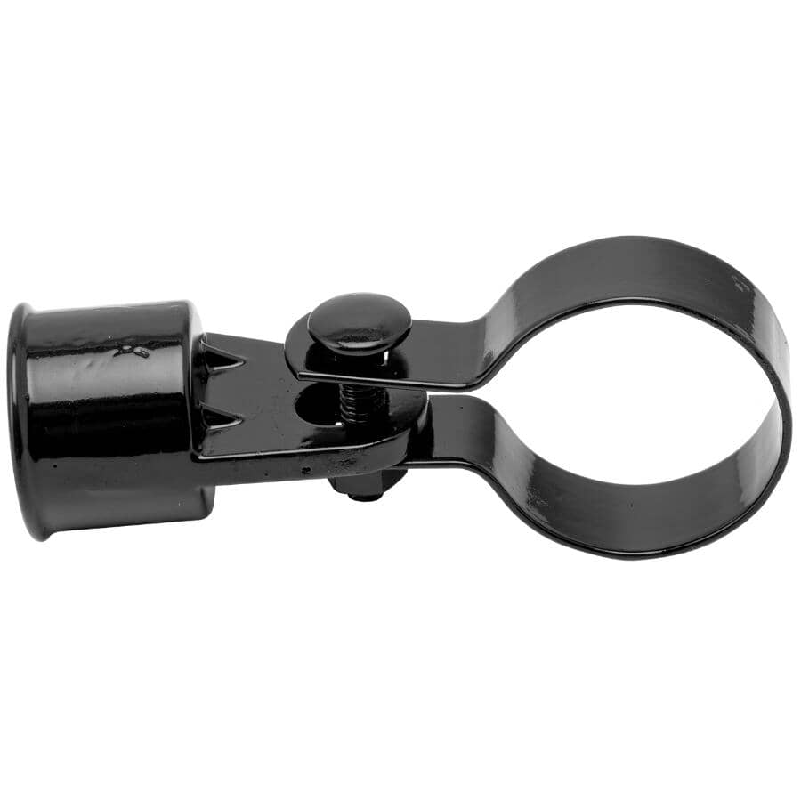 NUVO IRON 1-1/4" Black Link Rail End Assembly | Home Hardware