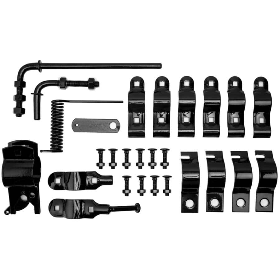 NUVO IRON Single Self Closing Gate Hardware Kit | Home Hardware