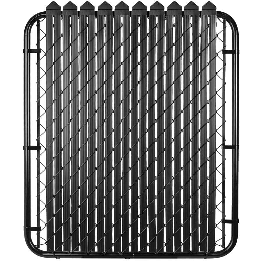 NUVO IRON 60" Black Chainlink Privacy Slats | Home Hardware