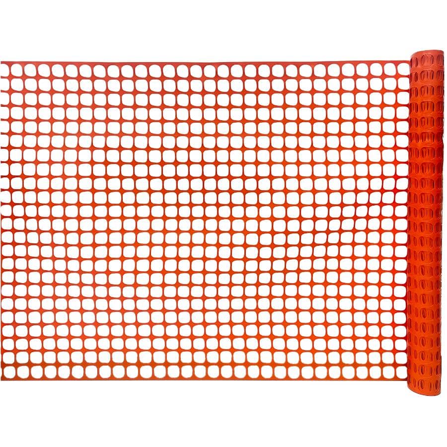 PROJEX 4' x 50' Orange Plastic Drift Control Snow Fence | Home Hardware