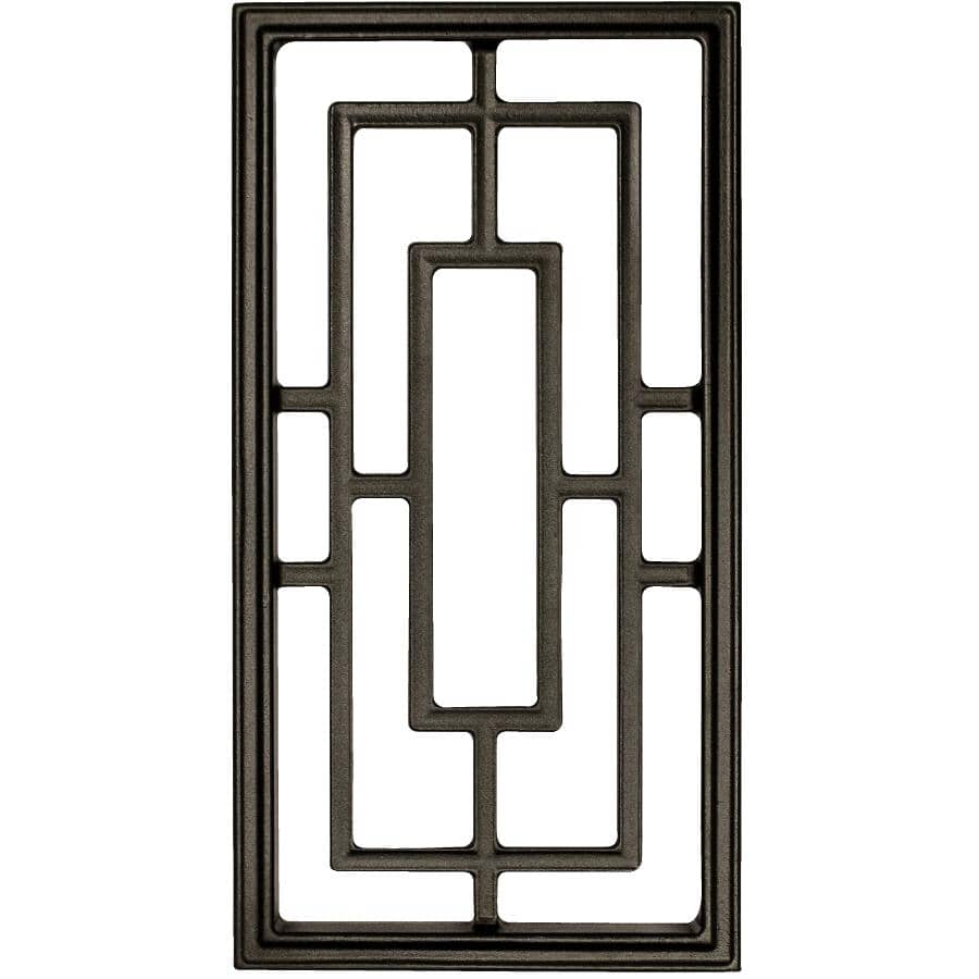 NUVO IRON 9" x 17" Black Powder Coated Aluminum Ornamental Gate Insert ...