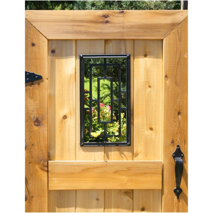 NUVO IRON 9" x 17" Black Powder Coated Aluminum Ornamental Gate Insert ...