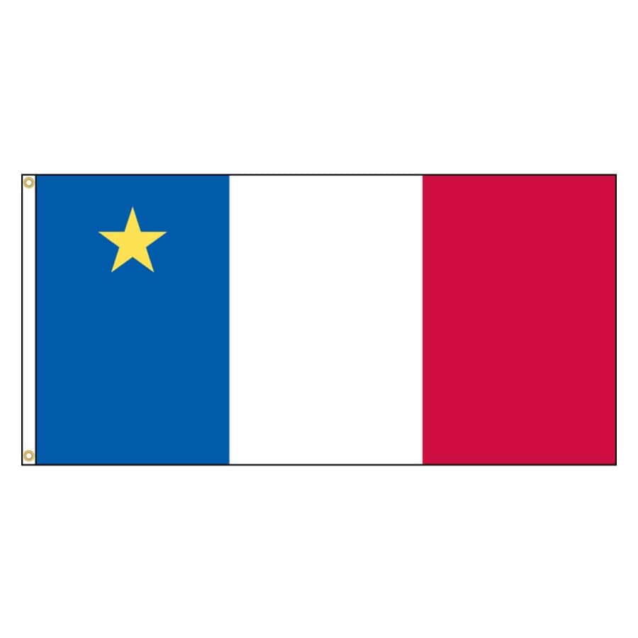 FLAGS UNLIMITED 27" x 54" Duraknit Acadian Flag | Home Hardware